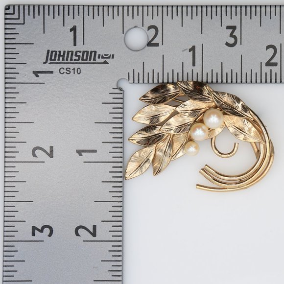 Winard | Jewelry | Vintage Winard 2k Gf Gold Leaves And Faux Pearls ...